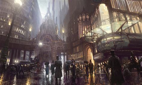 Steampunk City Artwork Concept Art Fantasy Art Hd Wallpaper Rare Gallery