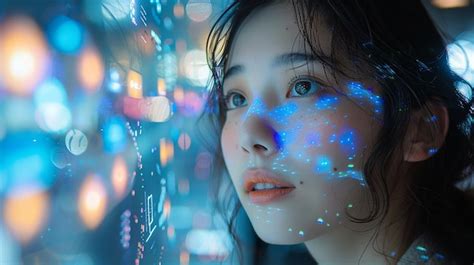 Premium Photo Virtual Companion Aipowered Assistant Projection