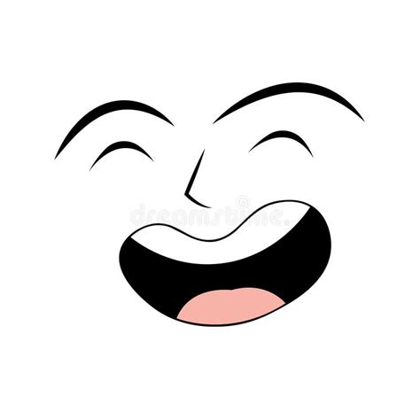 Flat Happy Expression Emote Avatar Stock Vector Illustration Of Happy