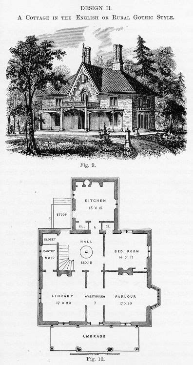 Gothic Revival House With Second Floor Plan Gothic Cottage Floor