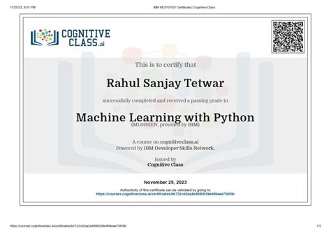 Completed Mlo101en Course With Python Rahul Tetwar Posted On The