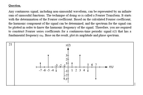 solved question any continuous signal including non sinusoidal
