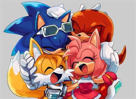 Sonic The Hedgehog Amy Rose Tails And Knuckles The Echidna Sonic