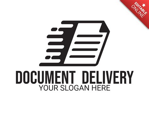 Document Delivery Logo Design Template Free Design Template