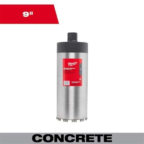 Milwaukee 9 In Diamond Premium Wet Core Bit 48 17 3090 The Home Depot