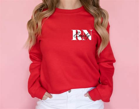 Personalized Rn Nurse Sweatshirt Custom Nurse Sweaters Nurse Life