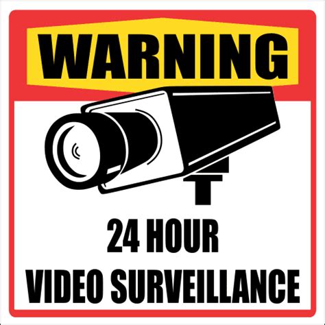 Se6 Warning 24 Hour Video Surveillance Sign Safety Signs And Equipment