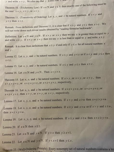 Solved Theorem Let X Y And Z Be Natural Numbers If X Chegg