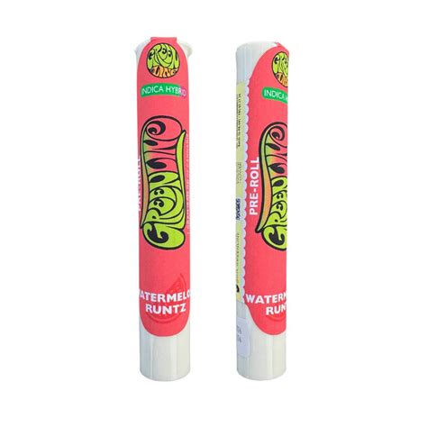 Watermelon Runtz 100 Indoor Flower Pre Roll 1g Greenline