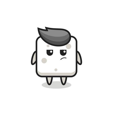 Cute Sugar Cube Character With Suspicious Expression 3372658 Vector Art At Vecteezy