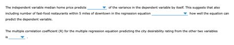 Solved 3 The Coefficient Of Multiple Determination Suppose