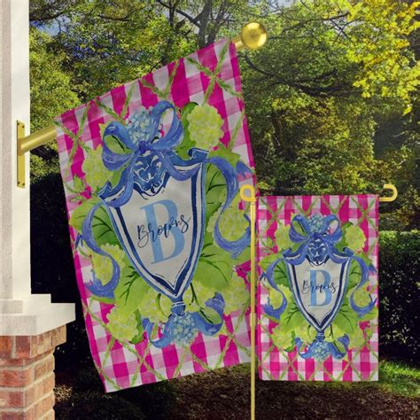 Monogram Garden Flag Etsy