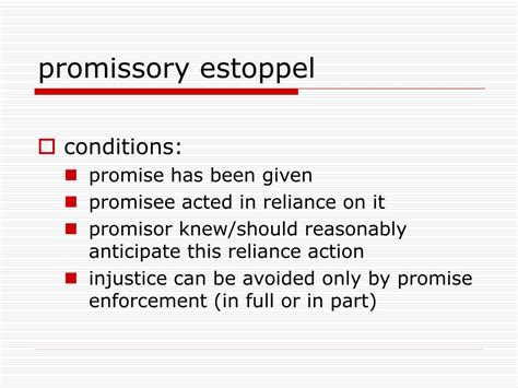 Elements Of Promissory Estoppel At James Auxier Blog