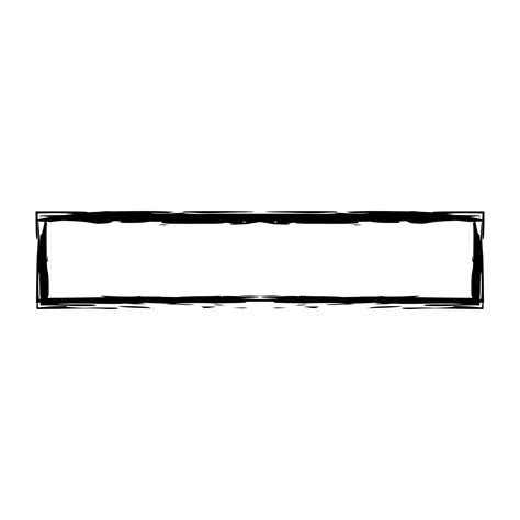 Grunge Rectangular Frame Stamp Ink Empty Black Box Rectangular Border