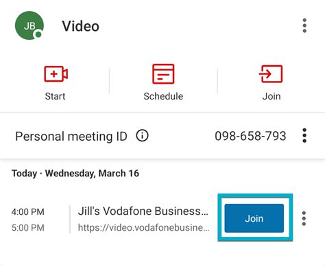 Joining A Meeting In The Mobile App Vodafone