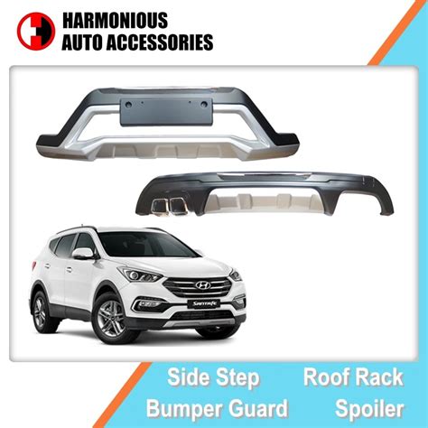 Front Guard And Rear Bumper Diffuser For Hyundai Santafe 2016 2018