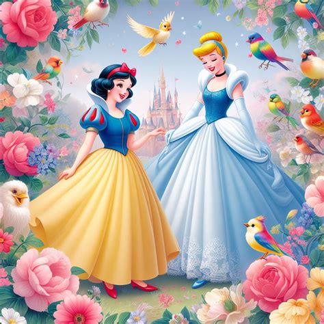 Cinderella And Snow White Meeting By Moji59 On Deviantart