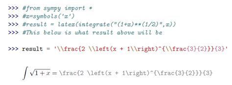 How To Return Latex As String From Python Back To Latex Document Using