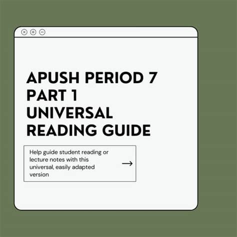 Apush Period 7 Part 1 Universal Reading Guide Imperialism And Progressivism