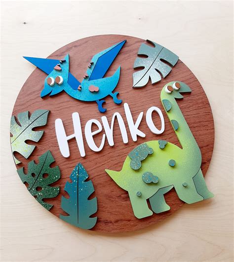 Diplo Dinosaur Name Board Woodtechie