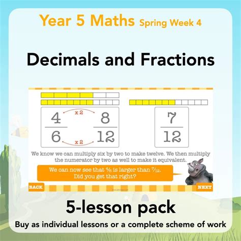 Year 5 Decimals And Fractions Maths Lessons By Planbee