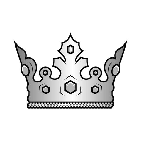Premium Vector Classic Luxury Silver Crown Simple Logo