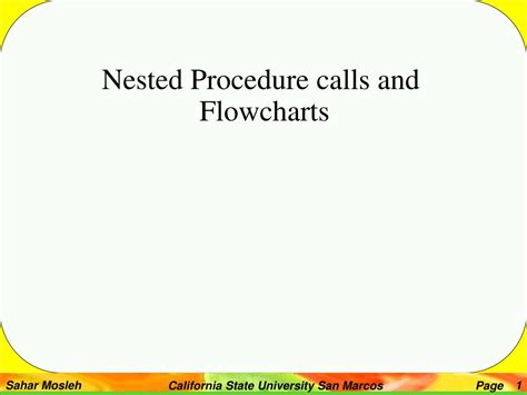 Ppt Nested Procedure Calls And Flowcharts Powerpoint Presentation