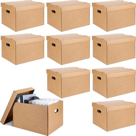 Kritkin 10 Pcs 15 X 12 X 10 Inch Archival Storage Cartons Bulk Acid Free Buffered