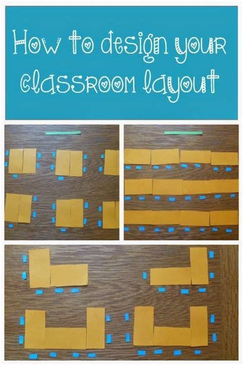 Classroom Layout With Squares And Rectangles In Blue Rectangle