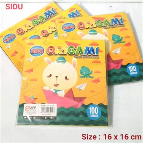 Kertas Lipat Origami Sidu 16x16 Cm Isi 100 Lembar Lazada Indonesia