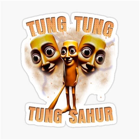 Tung Tung Tung Sahur Funny Baseball Bat Meme Sticker For Sale By