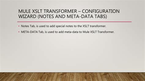 Mule Xslt Transformer Pptx