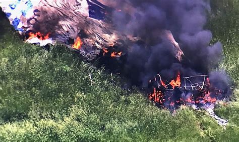 Abierto De Golf De Eeuu Un Dirigible Se Incendió Y Cayó A Metros Del