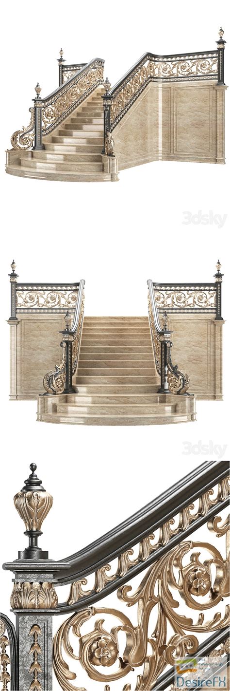 Download Classical Staircase 3d Model Desirefxcom