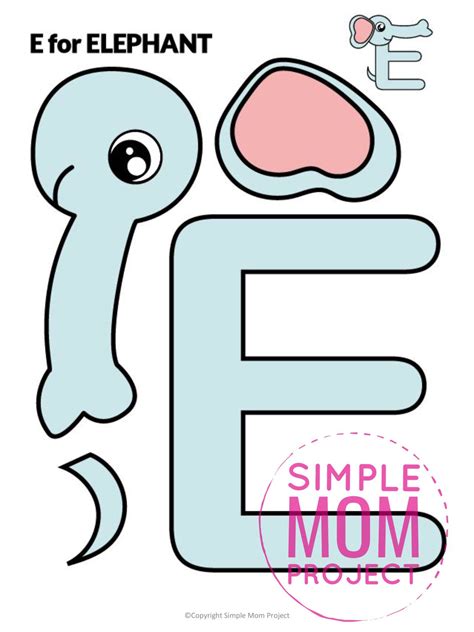 Free Printable Letter E Craft Template Letter E Craft Letter E