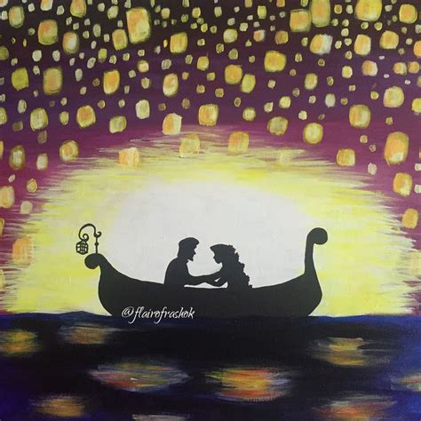 Flynn And Rapunzel [feat Pascal] Drawing By Unknown Tangled Disney