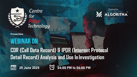 Cdr And Ipdr Analysis Webinar 25 June 4 Pm Prof Triveni Singh