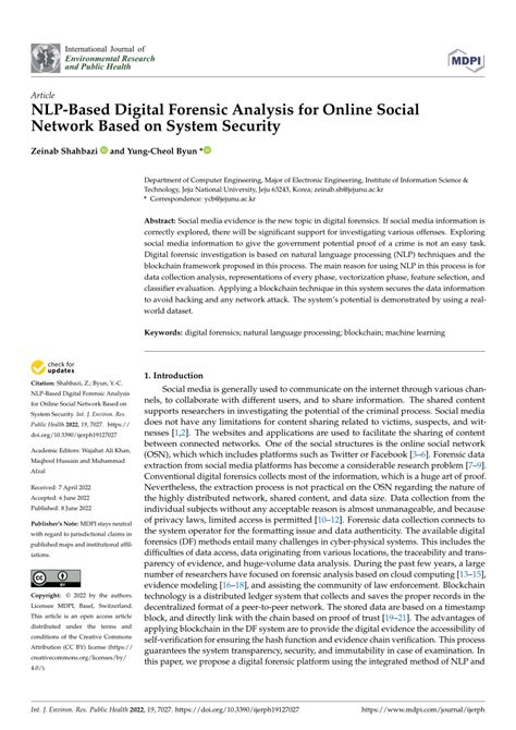 pdf nlp based digital forensic analysis for online social network