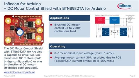arduino dc motor control shield with btn8982