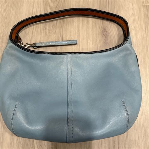 Coach 9293 Ergo Hobo Shoulder Bag Light Blue Leather … Gem