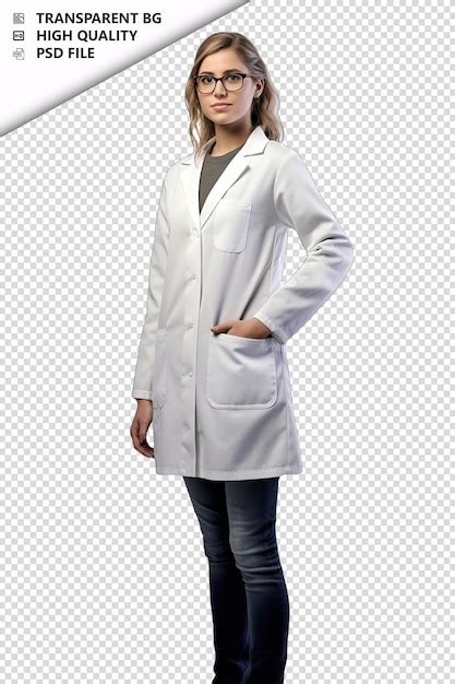 Premium Psd European Woman Biomedical Engineer On White Background Wh