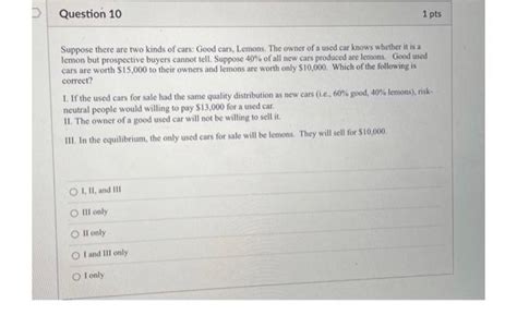 Solved Question 5 1 Pts Suppose We Observe The Following