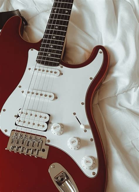 Red Electric Guitar Aesthetic Inspiration Guitar Rock Aesthetic