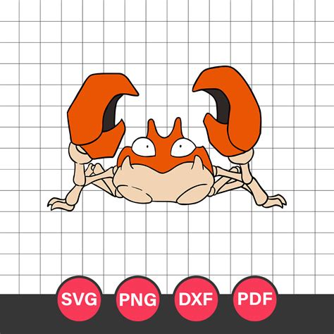 Krabby Svg Pokemon Characters Svg Pokemon Svg Anime Svg Inspire