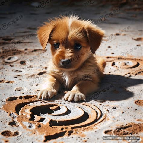 Ai创作图小狗爪印 昵图网