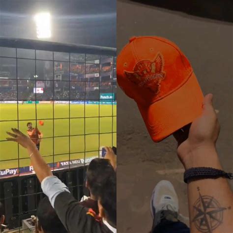 Fans Joy Nitish Kumar Reddy Ts Cap To Fan During Dc Vs Srh