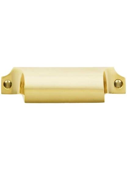 3 34 Brass Bin Pull In Polished Brass House Of Antique Hardware