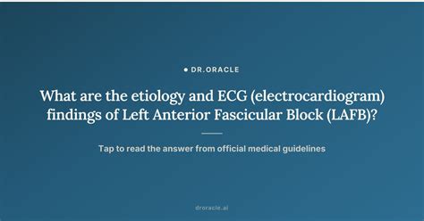 What Are The Etiology And Ecg Electrocardiogram Findings Of Left