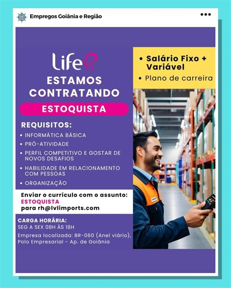 Empregos Goiânia E Região ® Estoquista Não Precisa Experiência