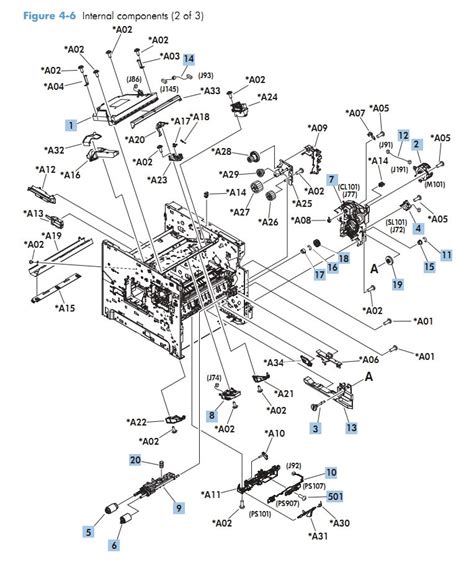 Part Diagrams M601 M602 M603 Hp Laser Printers